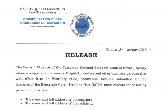 关于喀麦隆ECTN/BESC的最新法规通告 - 众标标准 INTEGRATED STANDARD